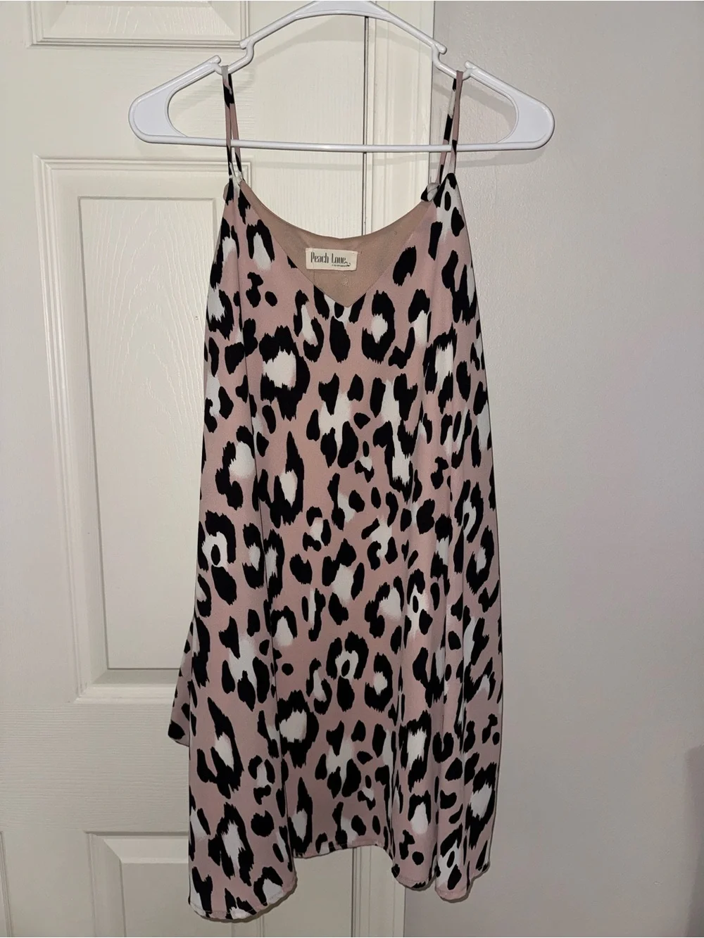 Dresses | Peach Love Pink Leopard Print Cami Dress | Poshmark